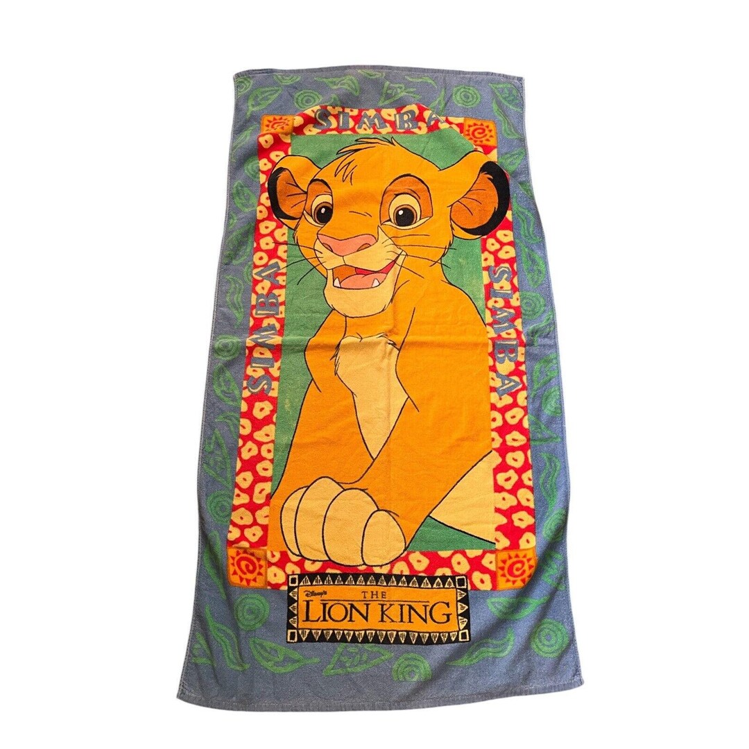 Vintage Disney Lion King Simba Beach Towel - Etsy
