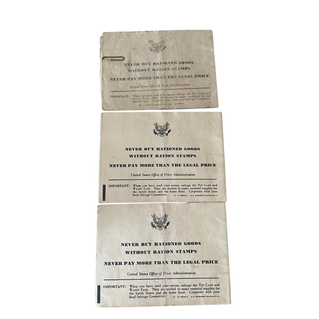 WW2 1945 War Ration Book Number 4 Conservative Ration Books Set of 3 - Etsy
