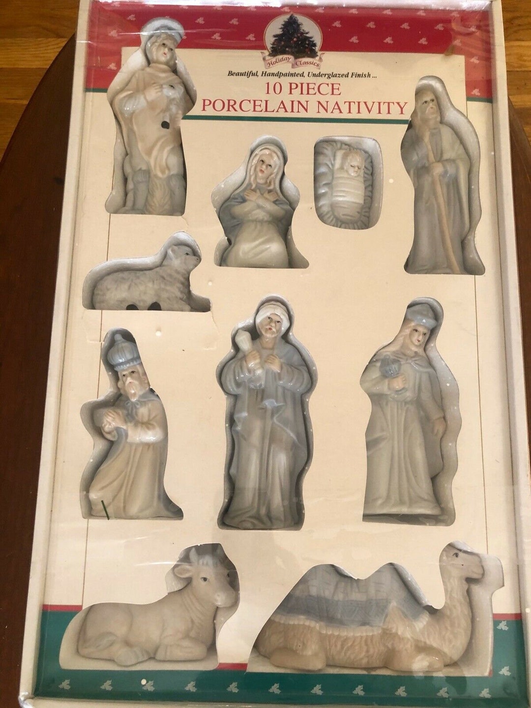 Vintage Dynasty Classics Holiday Classics Handpainted 10 Piece Nativity ...