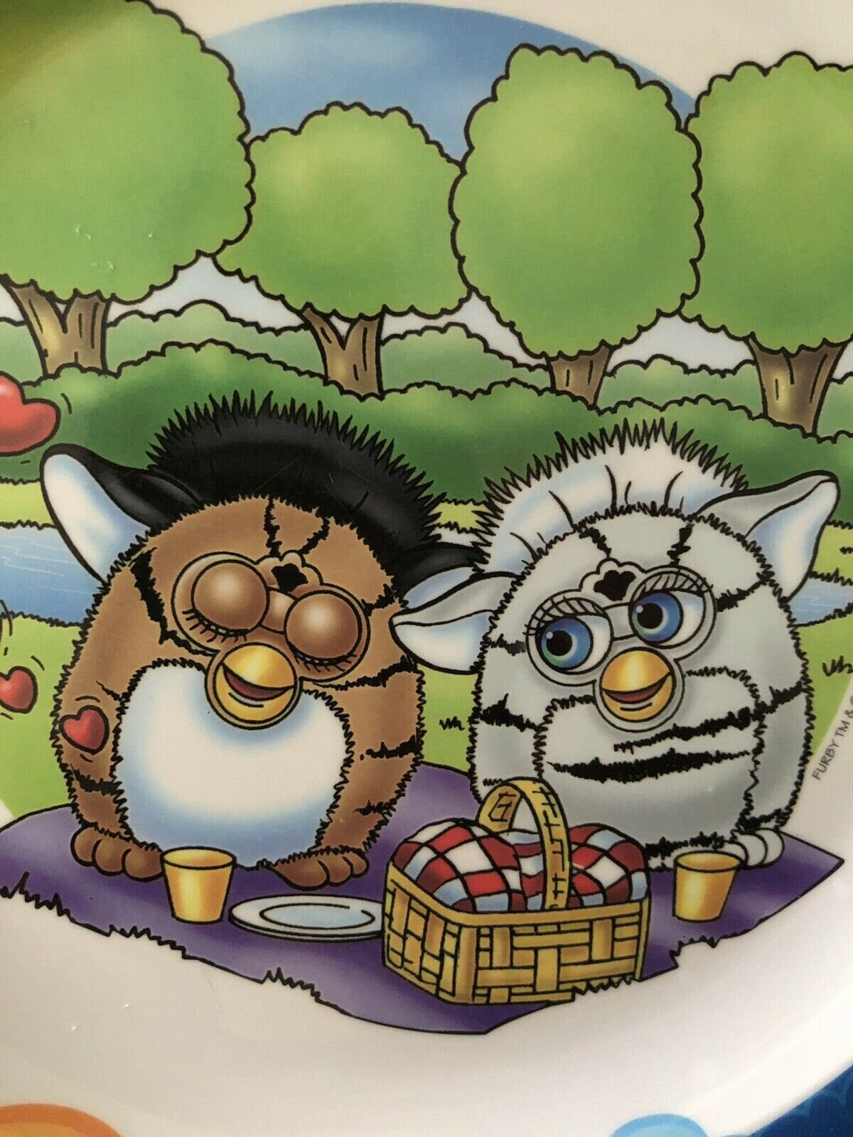 Vintage Furby Trudeau Melamine Design Neove Kids Plastic Plates Set of ...