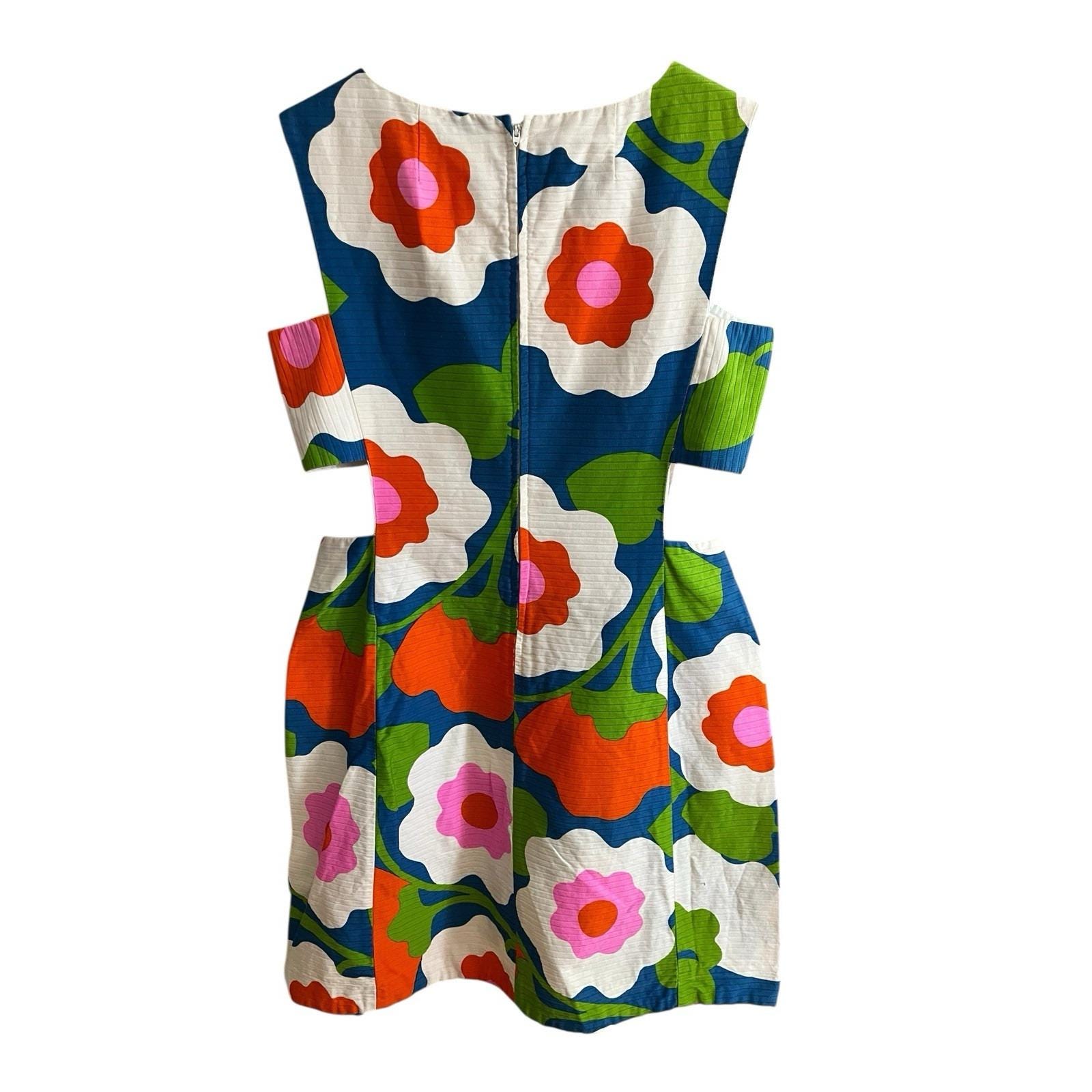 Vtg 60s Malia Hawaii Bold Flower Power Cotton Hawaiian Mini Gogo Dress ...