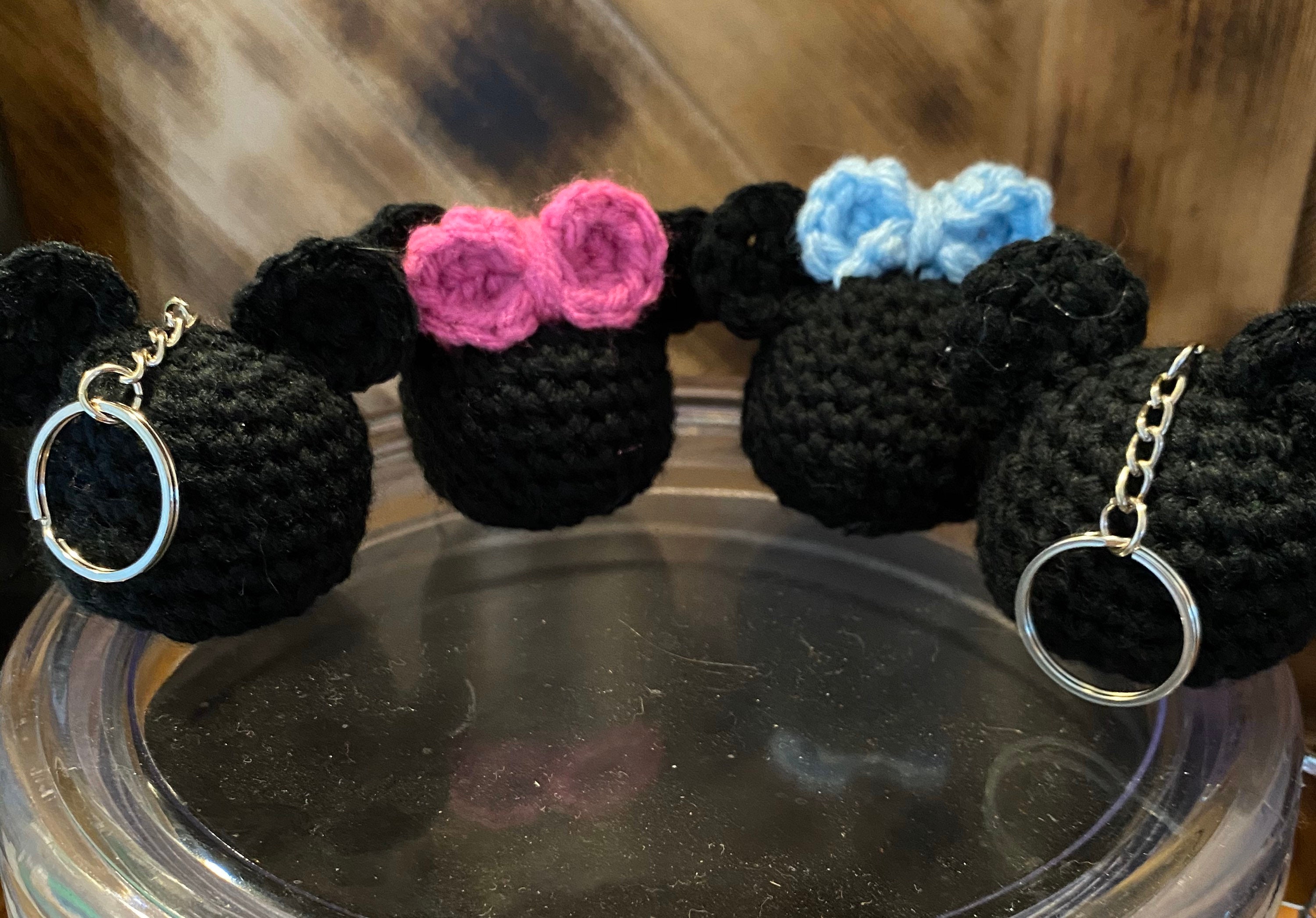 Mickey and Minnie Mouse Keychains - Etsy