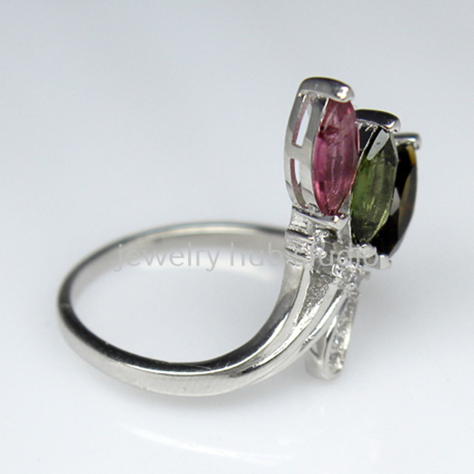 Natural Multi Tourmaline Ring-marquise Cut Tourmaline | Etsy