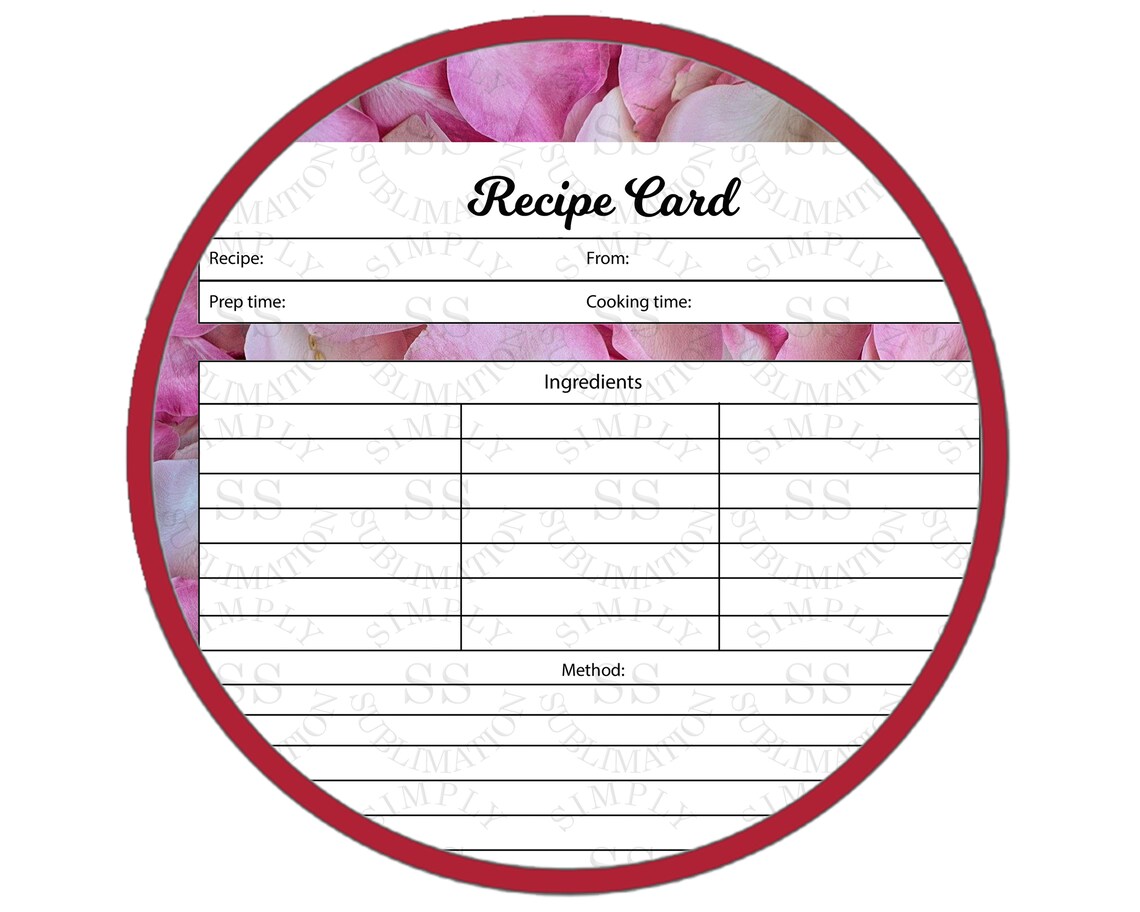 Recipe Sheet Printable, Recipe Page Template, Blank Recipe Page, Recipe ...