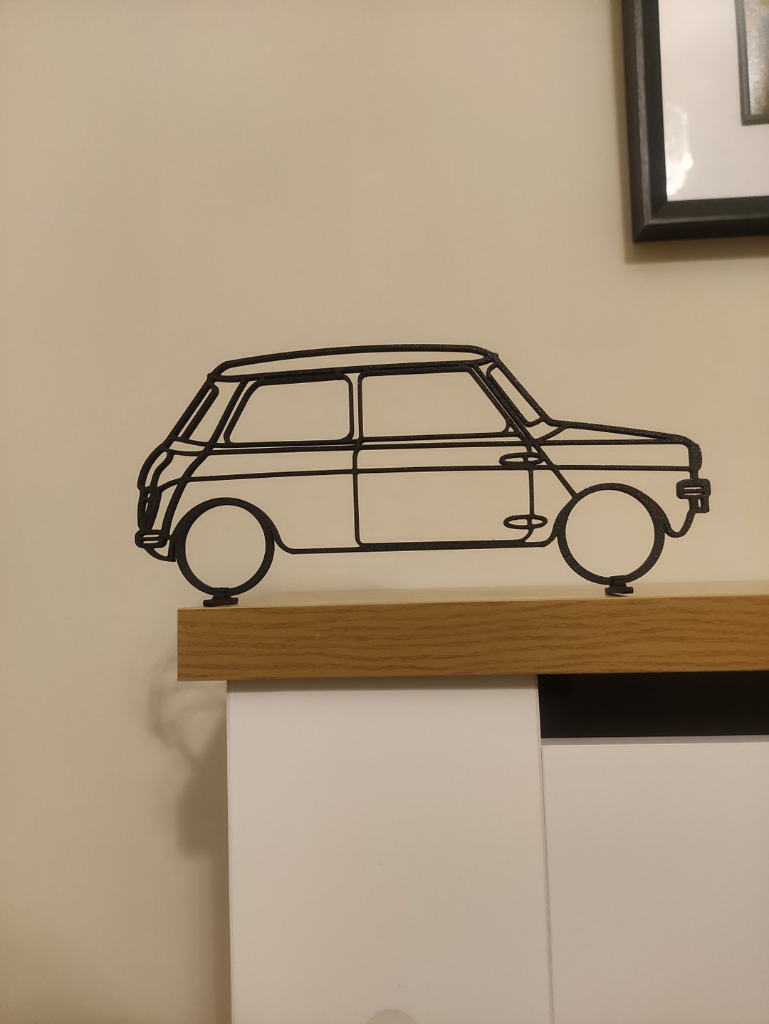Classic Mini Cooper | Line Style Sculpture (made of Plastic) | Home ...