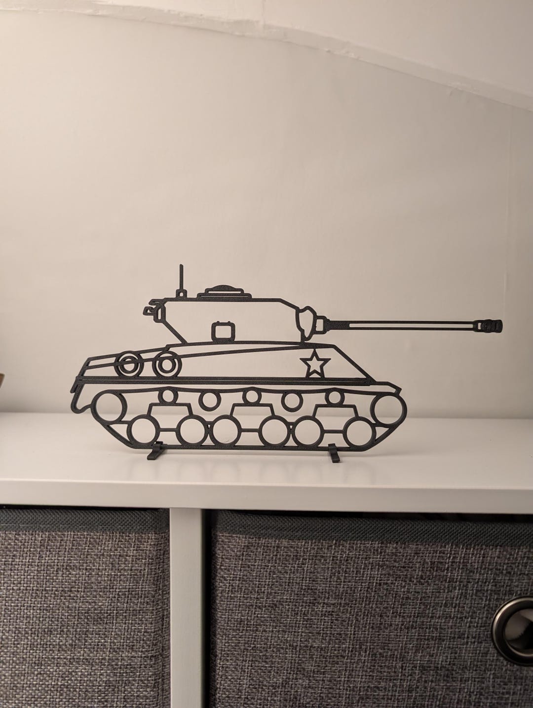 M4 Sherman Tank | Line Style Sculpture (made of Plastic) | Home ...