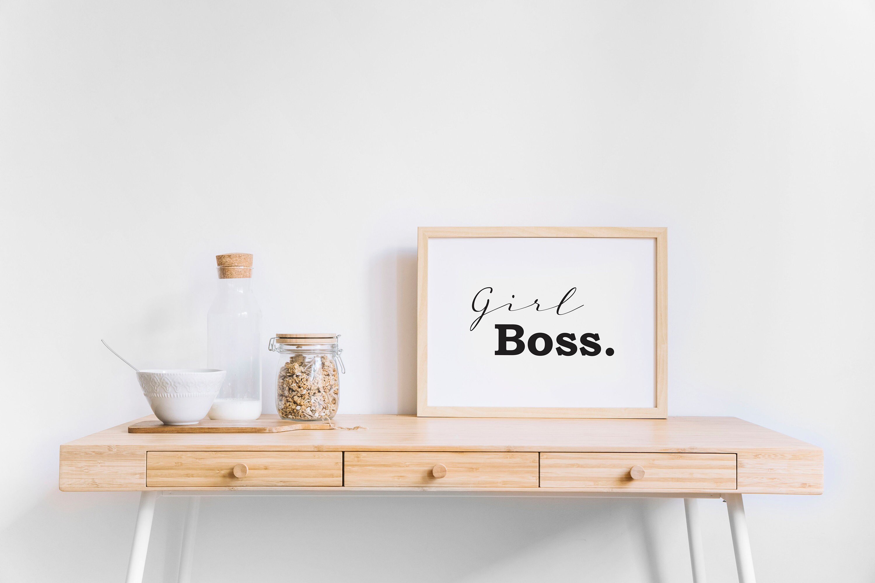 Girl Boss A4 Print Female Boss A4 Print Home - Etsy