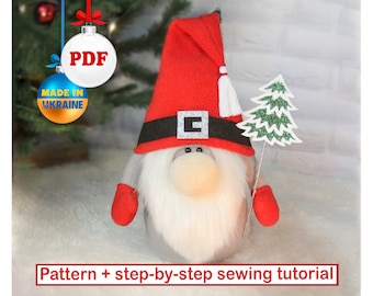 Christmas Gnome PDF Sewing Pattern Scandinavian Gnome Step-by-step ...