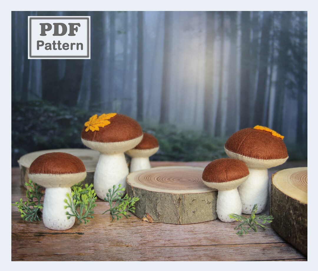 Porcini Mushroom Sewing Pattern - PDF Pattern 2 Sizes - Porcini ...