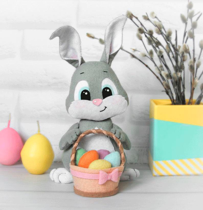 Make Your Own Easter Bunny Sewing KIT DIY Craft Kit Sew - Etsy