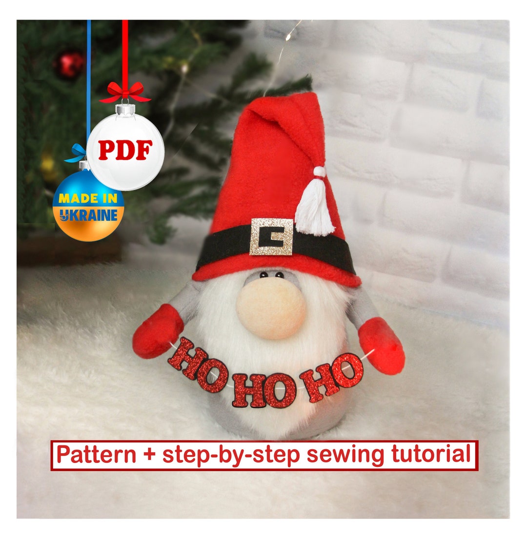 Santa Gnome PDF Sewing Pattern - Christmas Gnome Sewing Tutorial ...