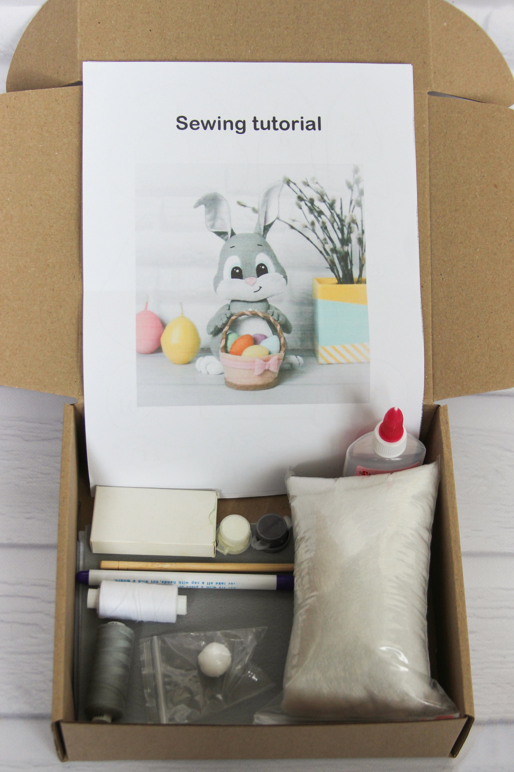 Make Your Own Easter Bunny Sewing KIT DIY Craft Kit Sew - Etsy