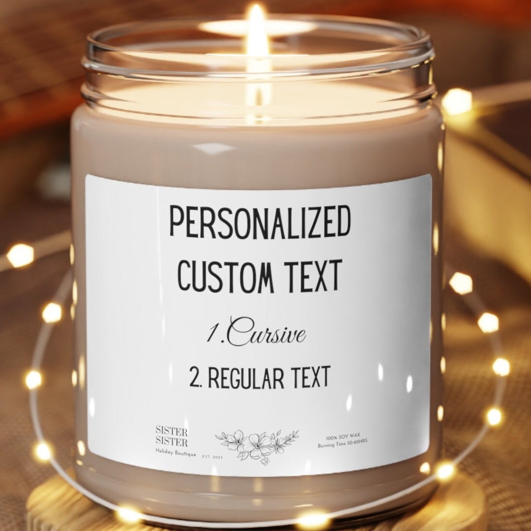 Custom Candle, Blank Label Candle, Personalized Candle, Create Your Own ...