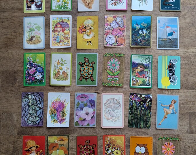 Set of 30 Vintage Playing Cards, Swap Cards, Craft Supply - Etsy