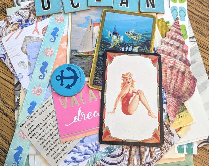 Summer Beach Ephemera Pack, Scrap Pack, Junk Journal Supplies - Etsy