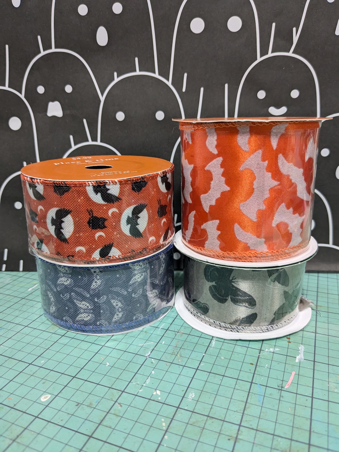 Halloween Bats, Owls, Moths Set of 4 Ribbon Rolls - Etsy