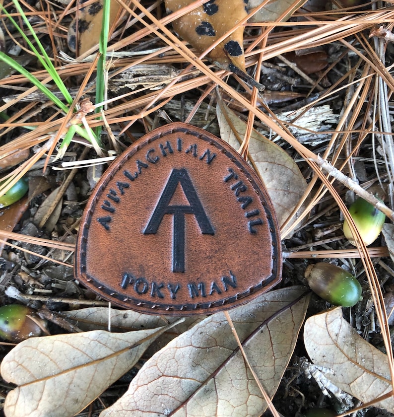 Appalachian Trail Marker Leather Patch Custom Trail Name - Etsy