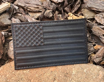 Firefighter Flag Leatherette Hat Patch With Adhesive Backing - Etsy