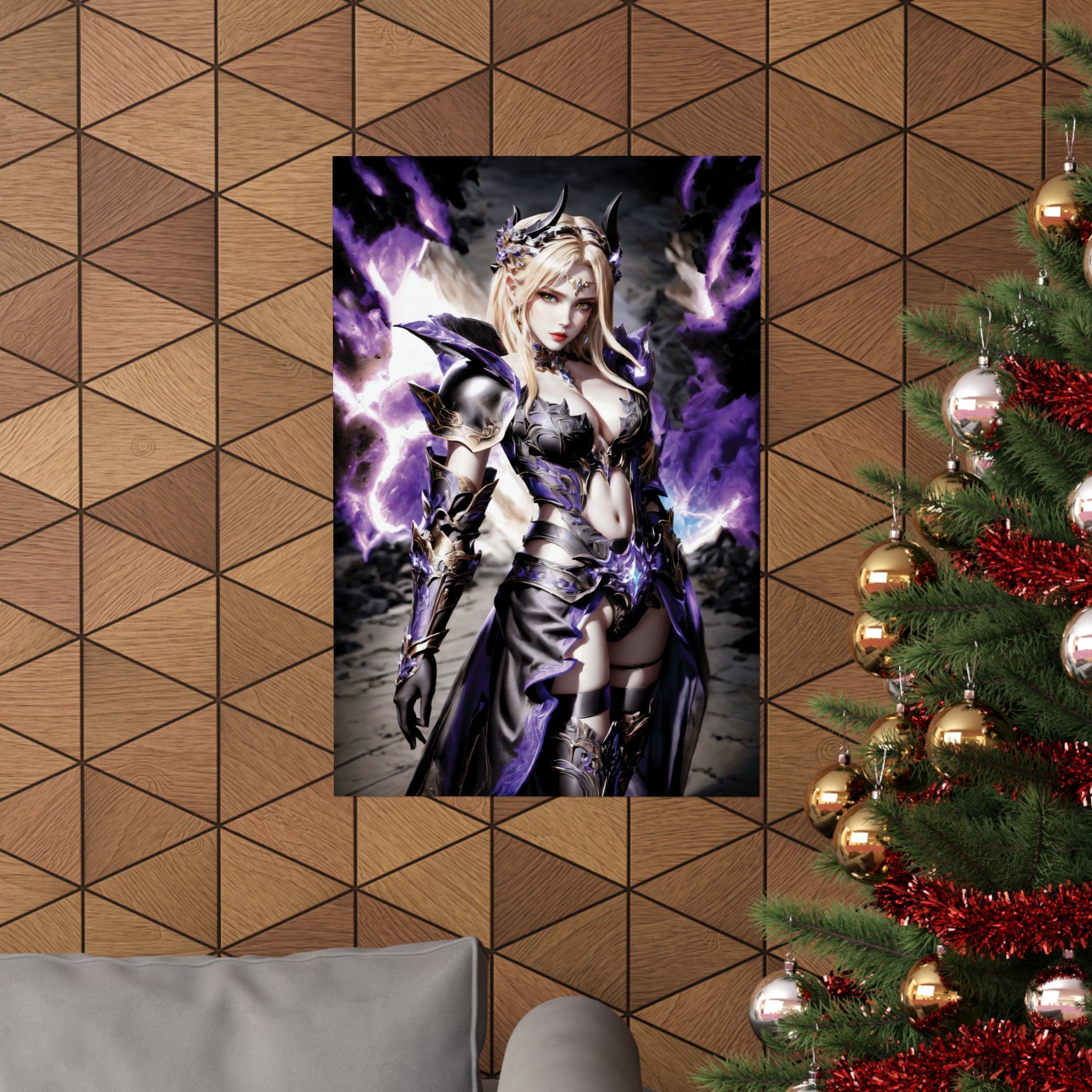 Mina Snow Warrior Gamer Anime Girl Art Poster Anime Art Print Anime ...