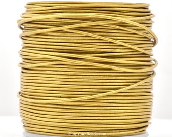 3mm Metallic Gold Leather Cord Round Premium Quality - Etsy