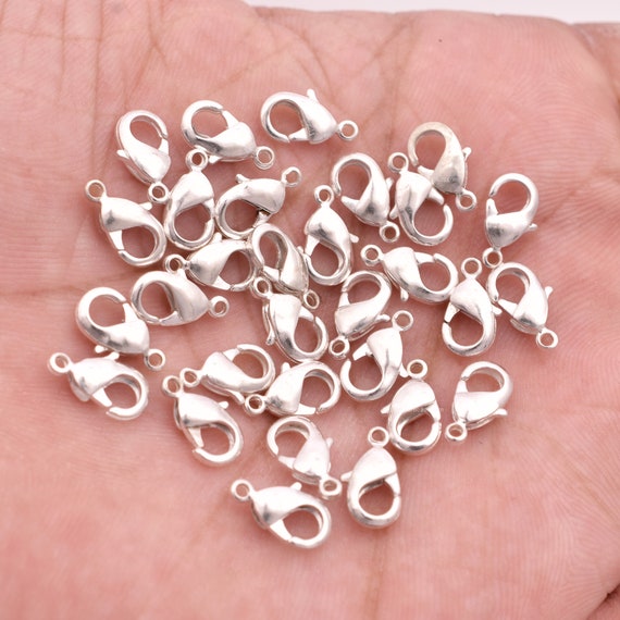 10mm 50pcs Silver Lobster Clasps for Jewelry Making - Etsy