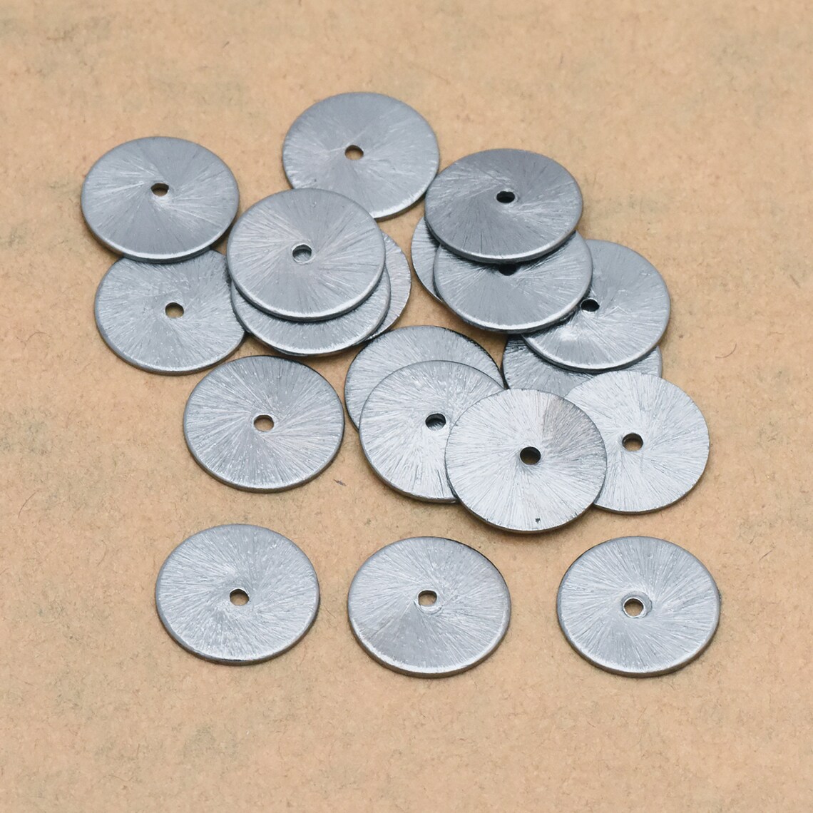 Gunmetal Disc Spacers 20pc-12mm Brushed Disc Spacer Beads - Etsy UK