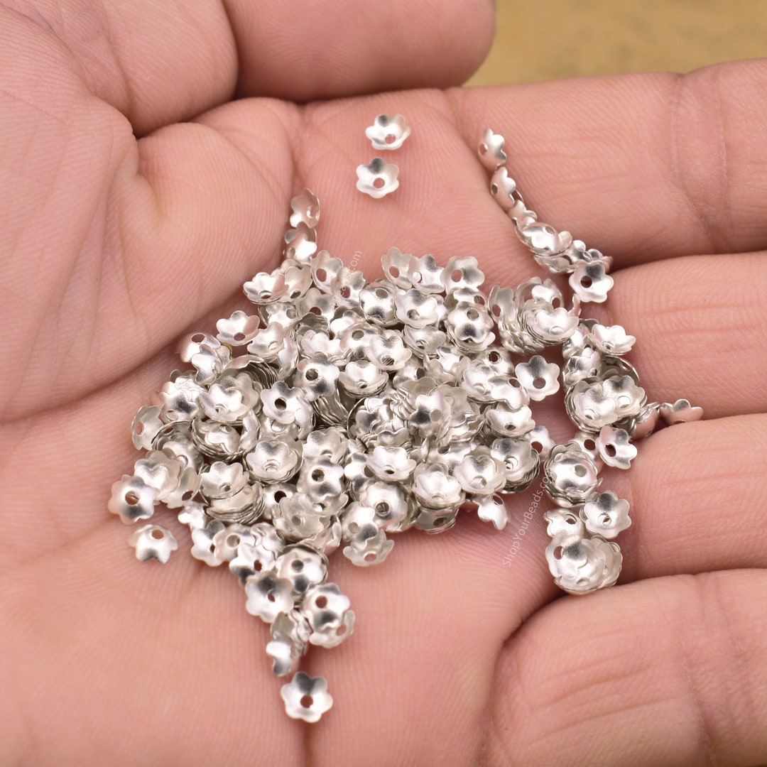 5mm Silver Plated Flower Bead Caps – Jewelry Making, 530pc - Etsy