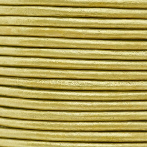 3mm Metallic Gold Leather Cord - Round - Premium Quality - Indian ...