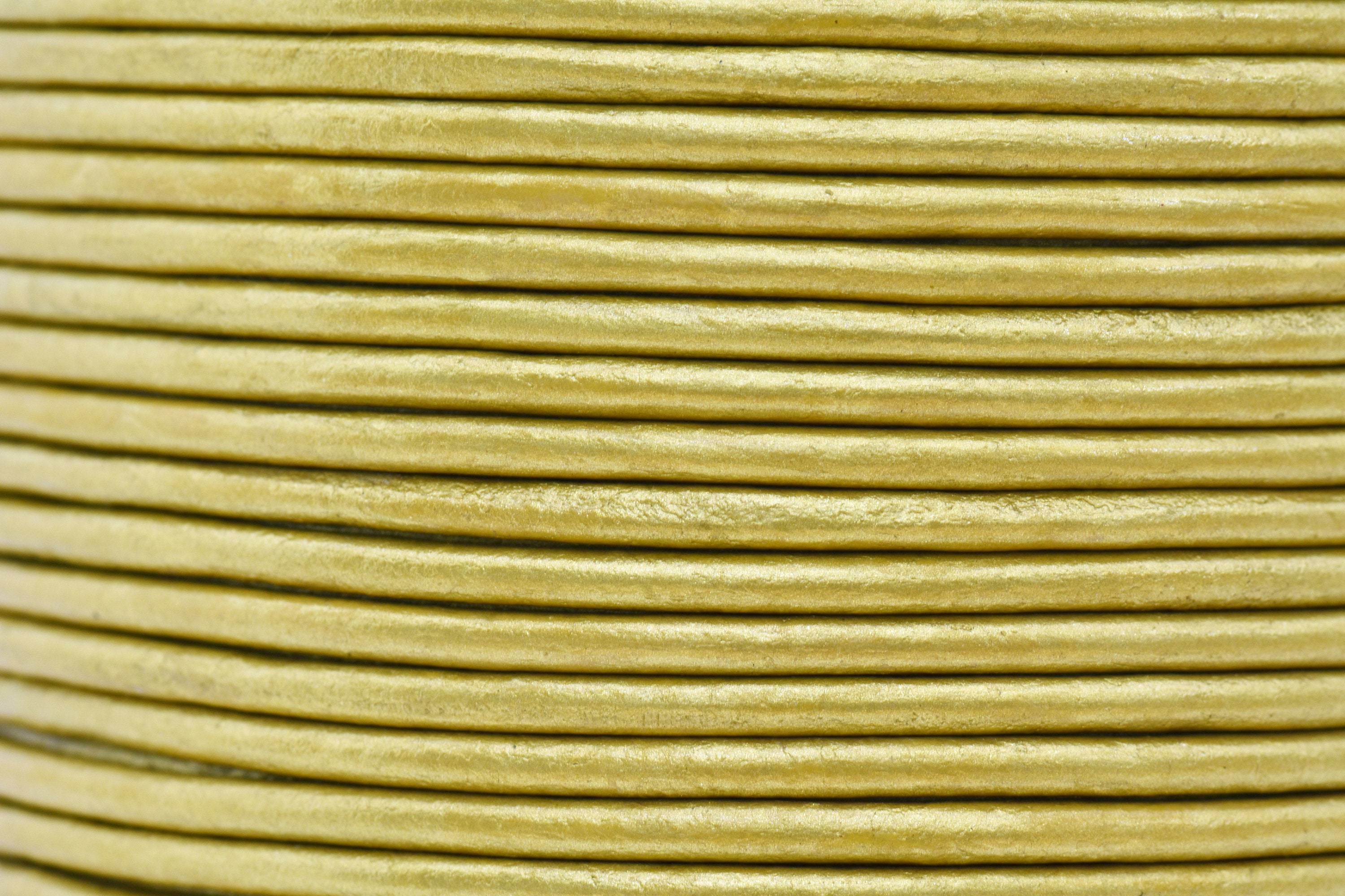 3mm Metallic Gold Leather Cord Round Premium Quality | Etsy