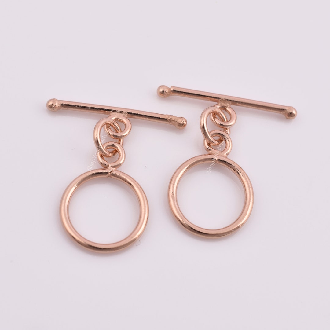 Rose Gold Plated Toggle Clasps, Simple Jewelry Closures, 2 Sets - Etsy