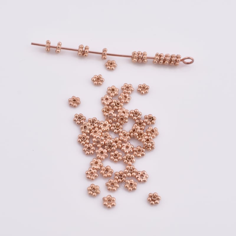 Rose Gold Spacer Beads - Etsy