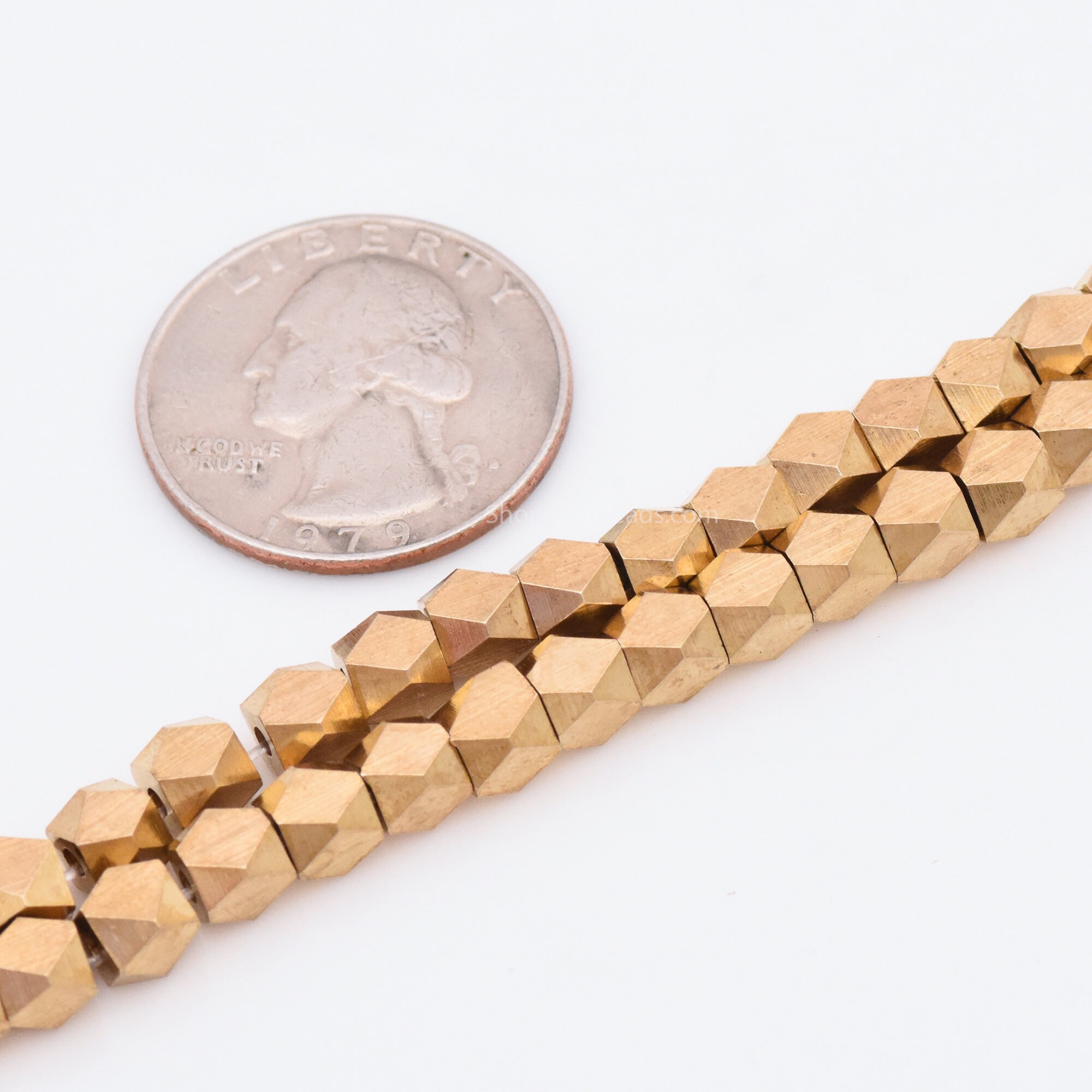 40pc Raw Brass Diamond Spacer Beads, 5mm Faceted Jewelry Making - Etsy