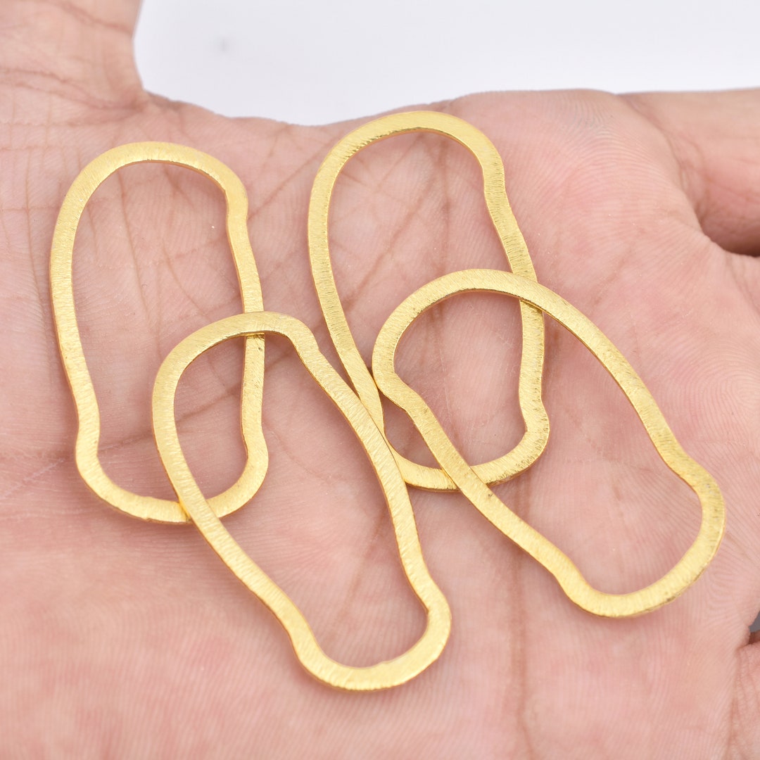 Gold Plated Organic Loop Connectors - 40mm Jewelry Making Links - Etsy