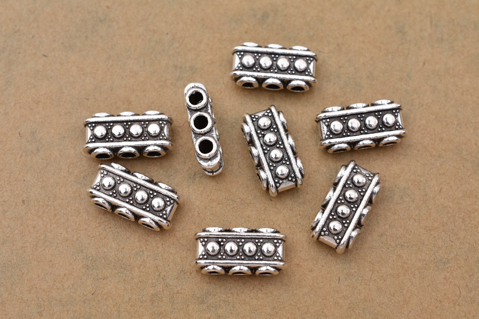 8pcs Silver Plated 3-strand Spacer Bars, Jewelry Making (16x8mm) - Etsy