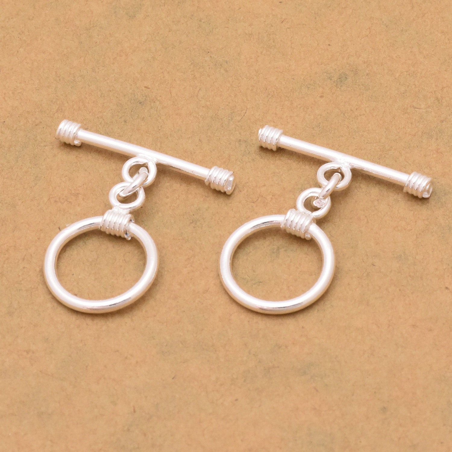 Silver Toggle Closures 2 Sets Shiny Silver Plated Round Bali - Etsy ...