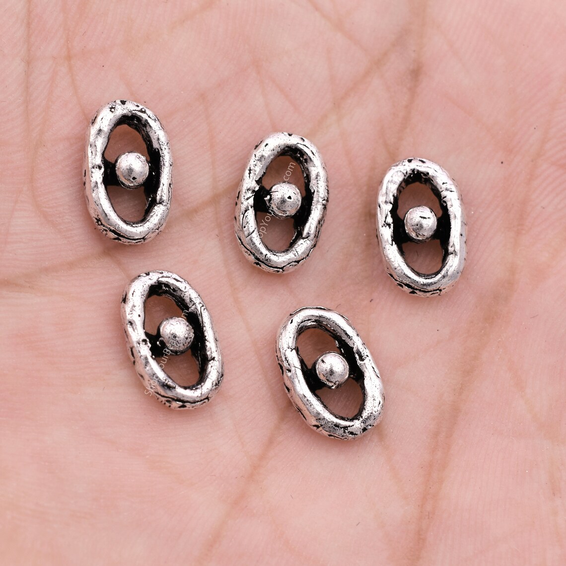 10mm 5pcs Silver Connector Links Handmade Silver Plated - Etsy
