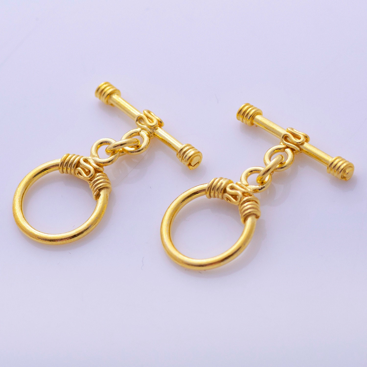 Classic Gold Toggle Closures Shiny Gold Plated Bali Toggle - Etsy