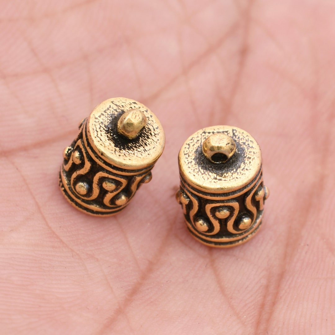 Gold Plated Kumihimo End Caps, Tassel Caps, 5mm Hole (2pcs) - Etsy