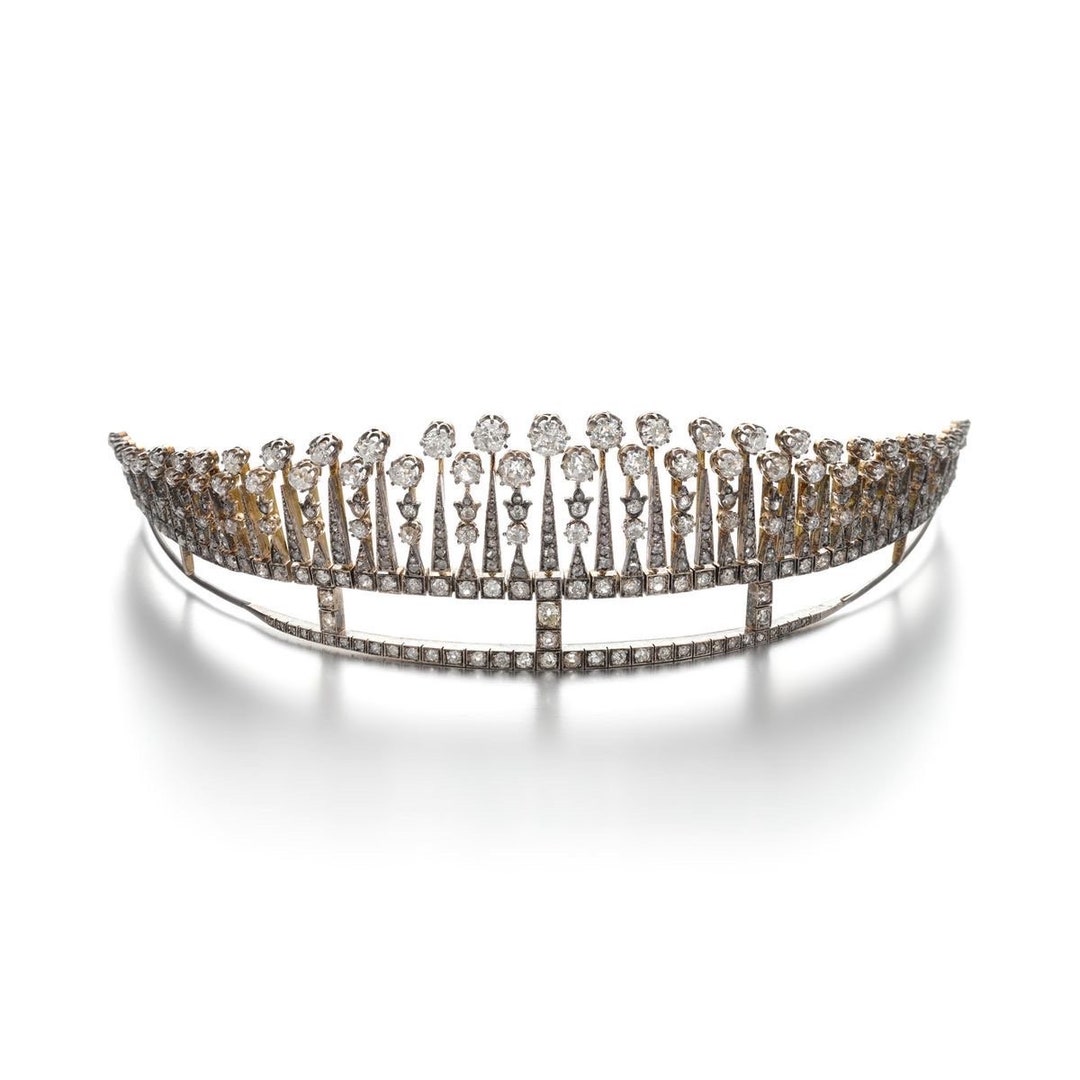 14ct Natural Rosecut Diamond Tiara Base Metal 925 Sterling - Etsy
