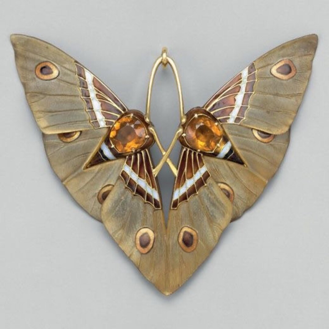 Brooch Golden Topaz Enemal Silver Jewellery - Etsy