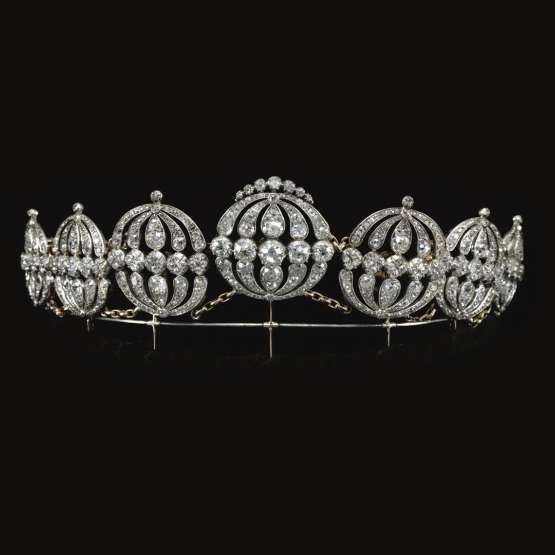 20ct Natural Rosecut Diamond Tiara Base Metal 925 Sterling - Etsy