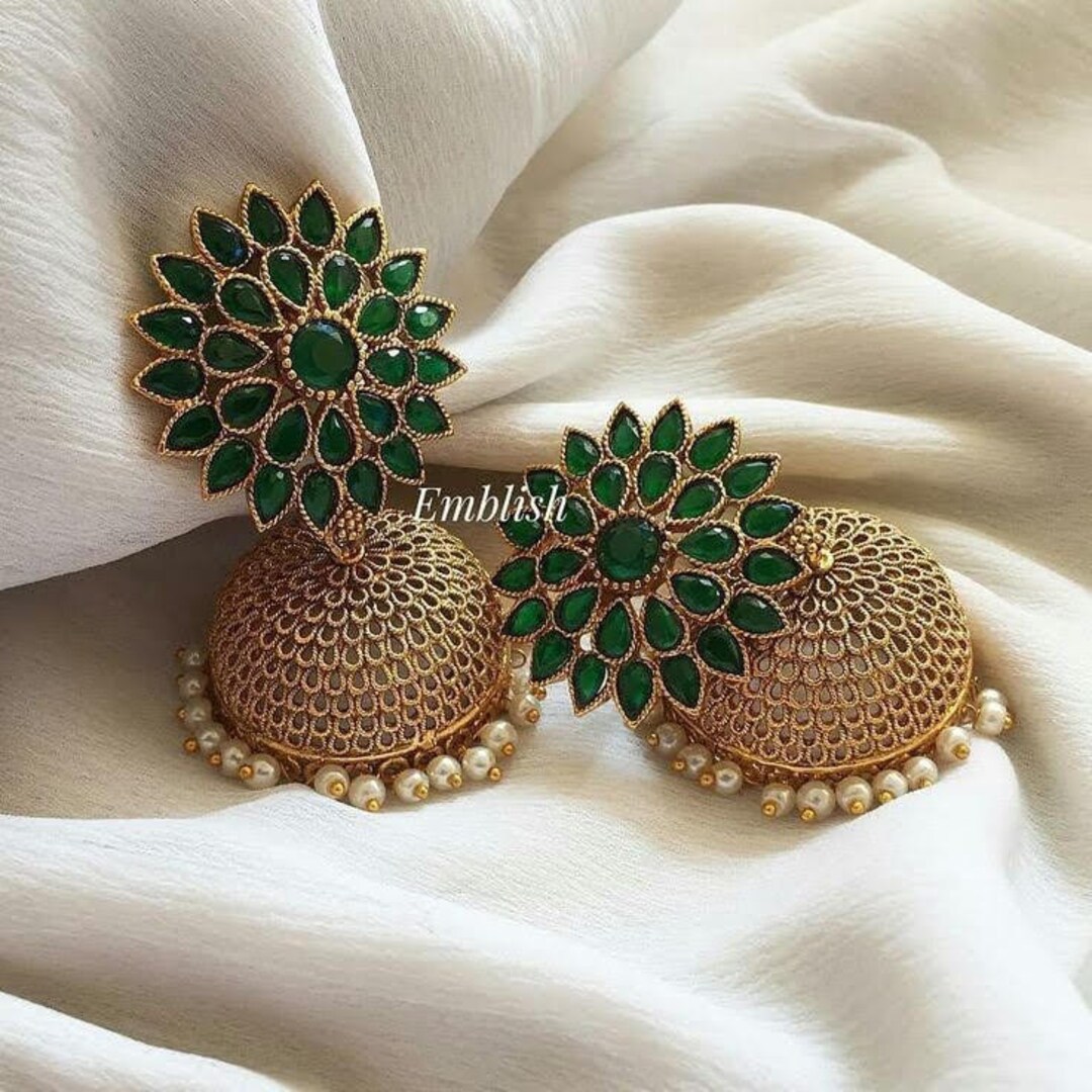 Mini Temple Jhumka Earrings/temple Earrings/temple Jhumka/south Indian ...