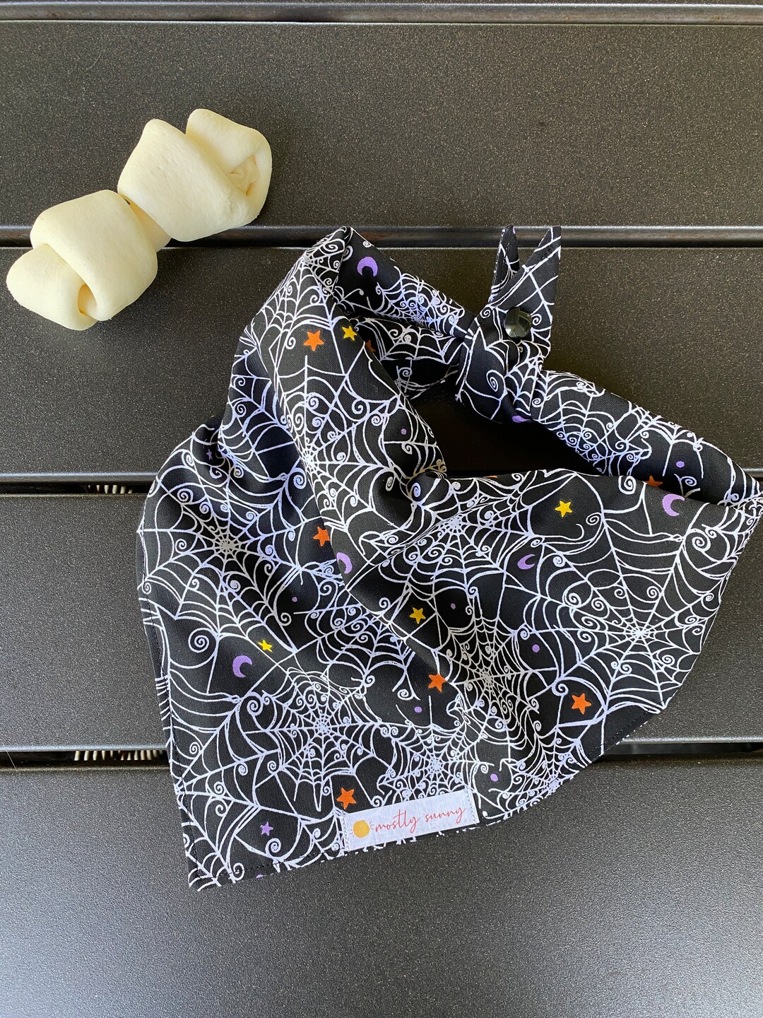 Halloween Dog Bandana, Spider Web Dog Bandana, Fall Dog Bandana ...