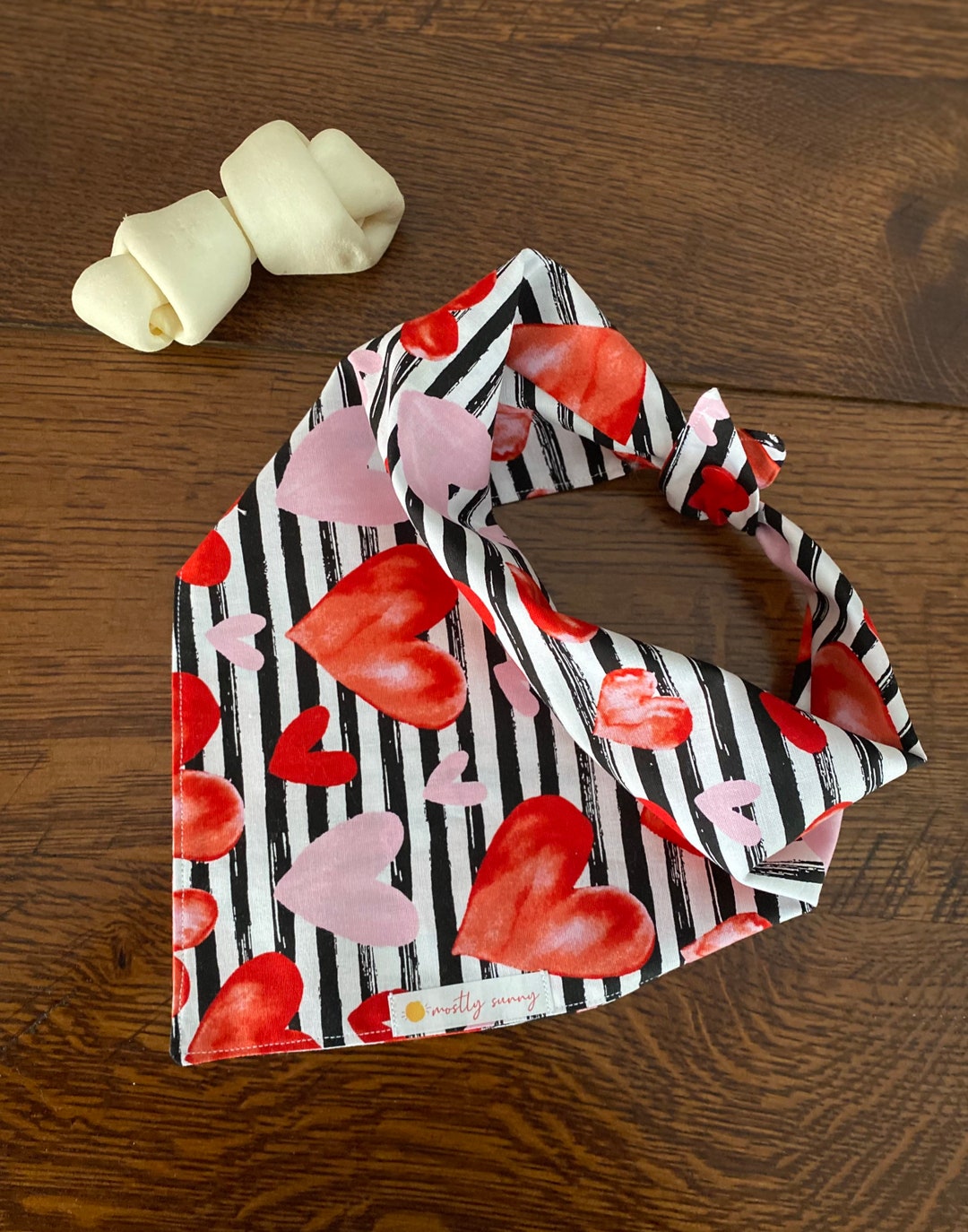 Valentine’s Day Dog Bandana, Heart Dog Bandana, Valentine Dog Bandana ...