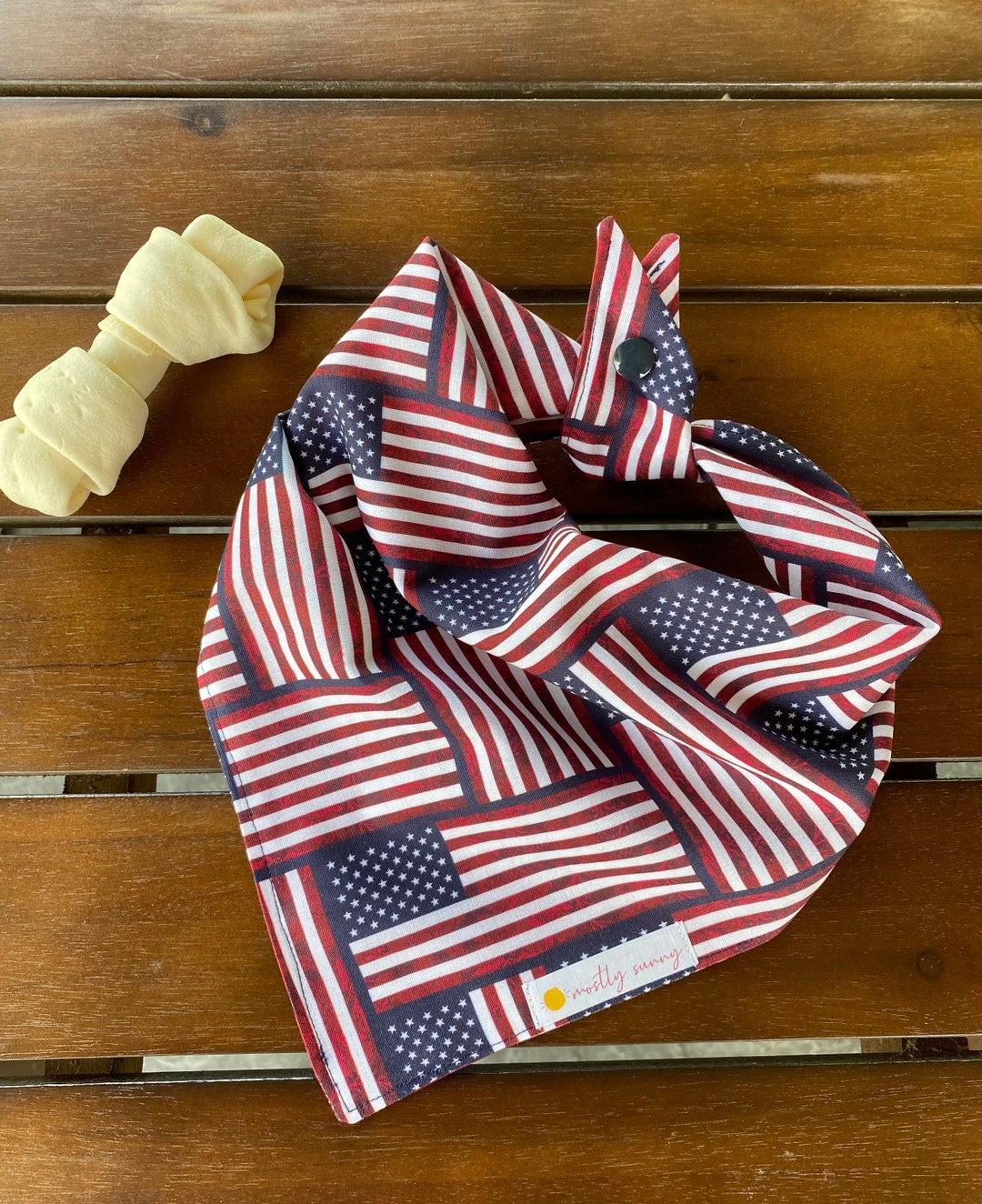 Patriotic Dog Bandana, Flag Dog Bandana, USA Dog Bandana, American Flag ...