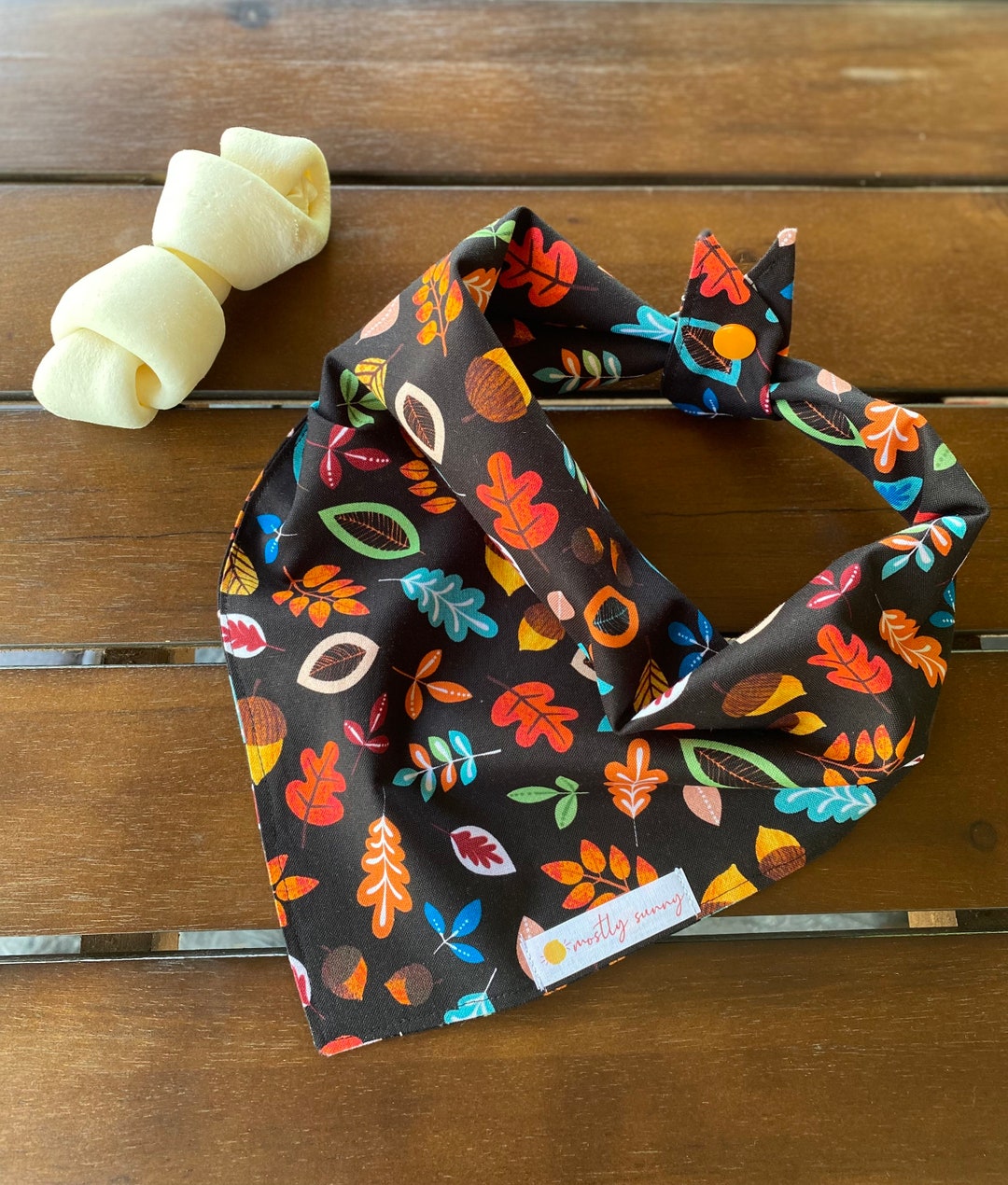 Fall Dog Bandana, Fall Leaves Dog Bandana, Acorn Dog Bandana, Harvest ...