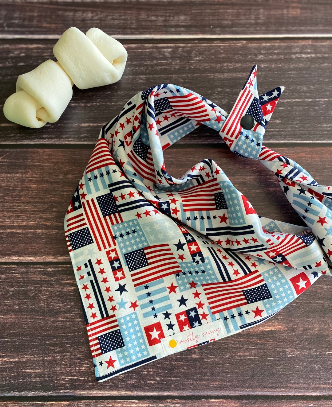 Patriotic Dog Bandana, Flag Dog Bandana, USA Dog Bandana, American Flag ...