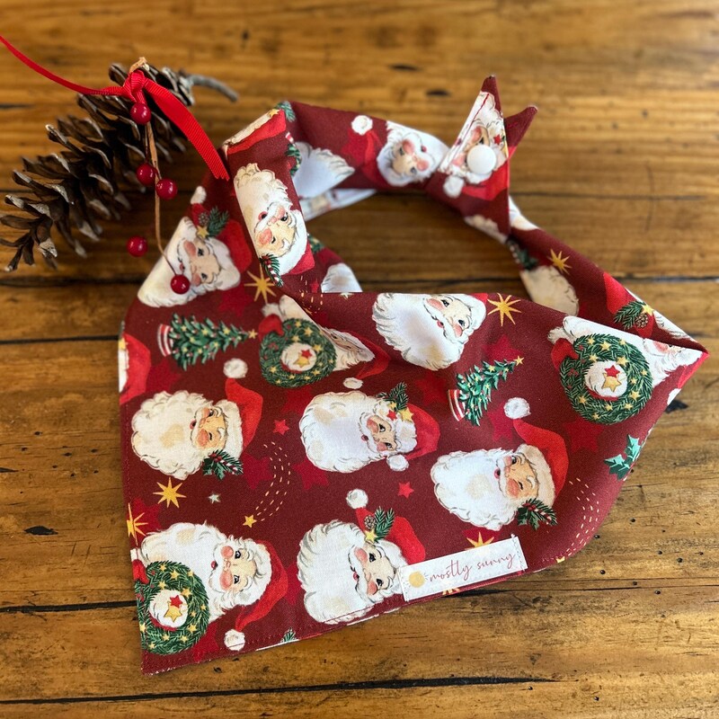 Santa Dog Bandana - Etsy