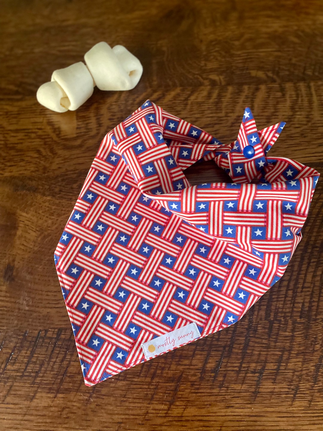 Patriotic Dog Bandana, Flag Dog Bandana, USA Dog Bandana, American Flag ...