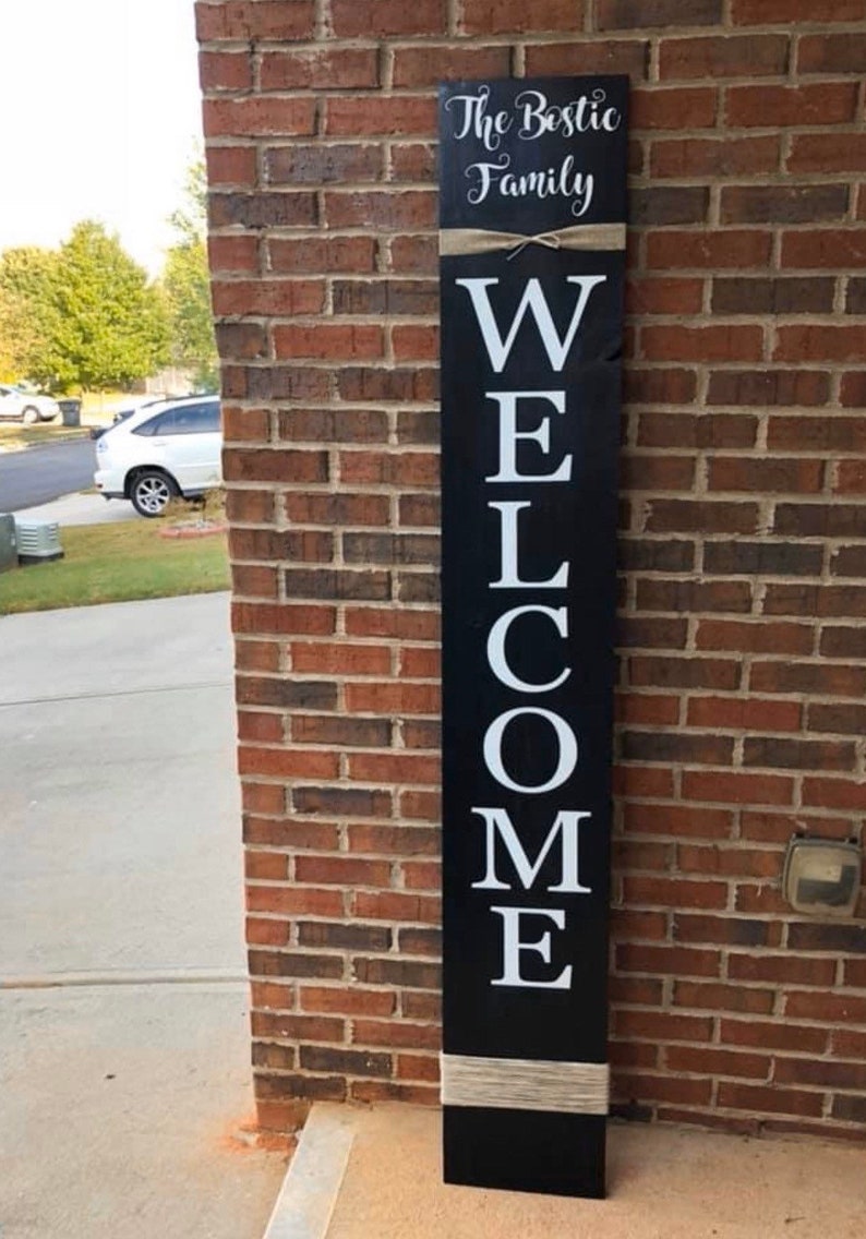 Personalized Rustic Wood Welcome Sign - 6ft Porch Decor - Etsy